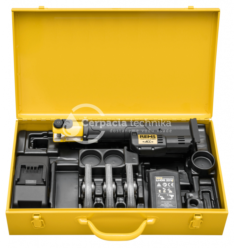 REMS Mini-Press S 22 V ACC Basic Pack + 3x čeľuste 578X08 | cerpadla ...